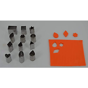 Sculpey 12-Piece Premo Metal Clay Cutters, Mini, Geometric