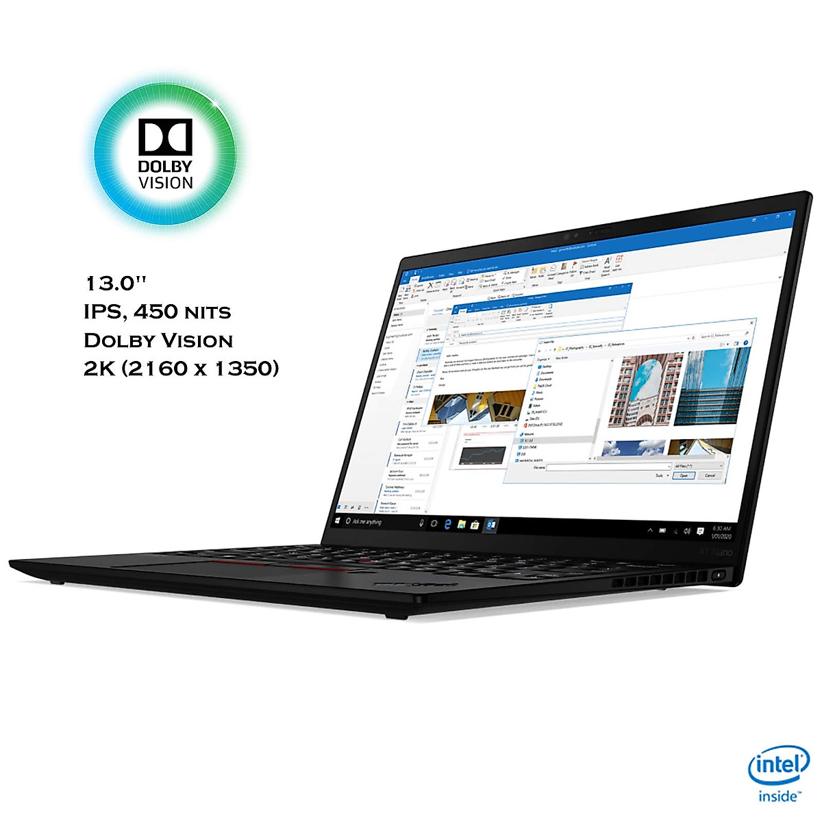 Lenovo ThinkPad X1 Nano Laptop, 13.0" 2K (2160x1350) 16:10 IPS 450nits, Intel Evo i5-1130G7, Webcam, Backlit KB, Wi-Fi 6, Thunderbolt 4, Iris Xe, Windows 10 Pro (16GB RAM | 512GB PCIe SSD)