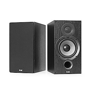 ELAC Debut 2.0 B6.2 Bookshelf Speakers, Black (Pair)