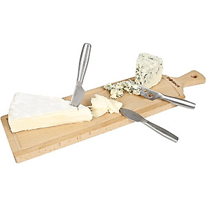 Boska Stainless Steel Cheeseboard Knife Set Amigo - For All Types of Cheese - Multi-Functional Cheese Slicer - Handheld Slicer - Silver Non-Stick - Dishwasher Safe - For Kitchen Cooking