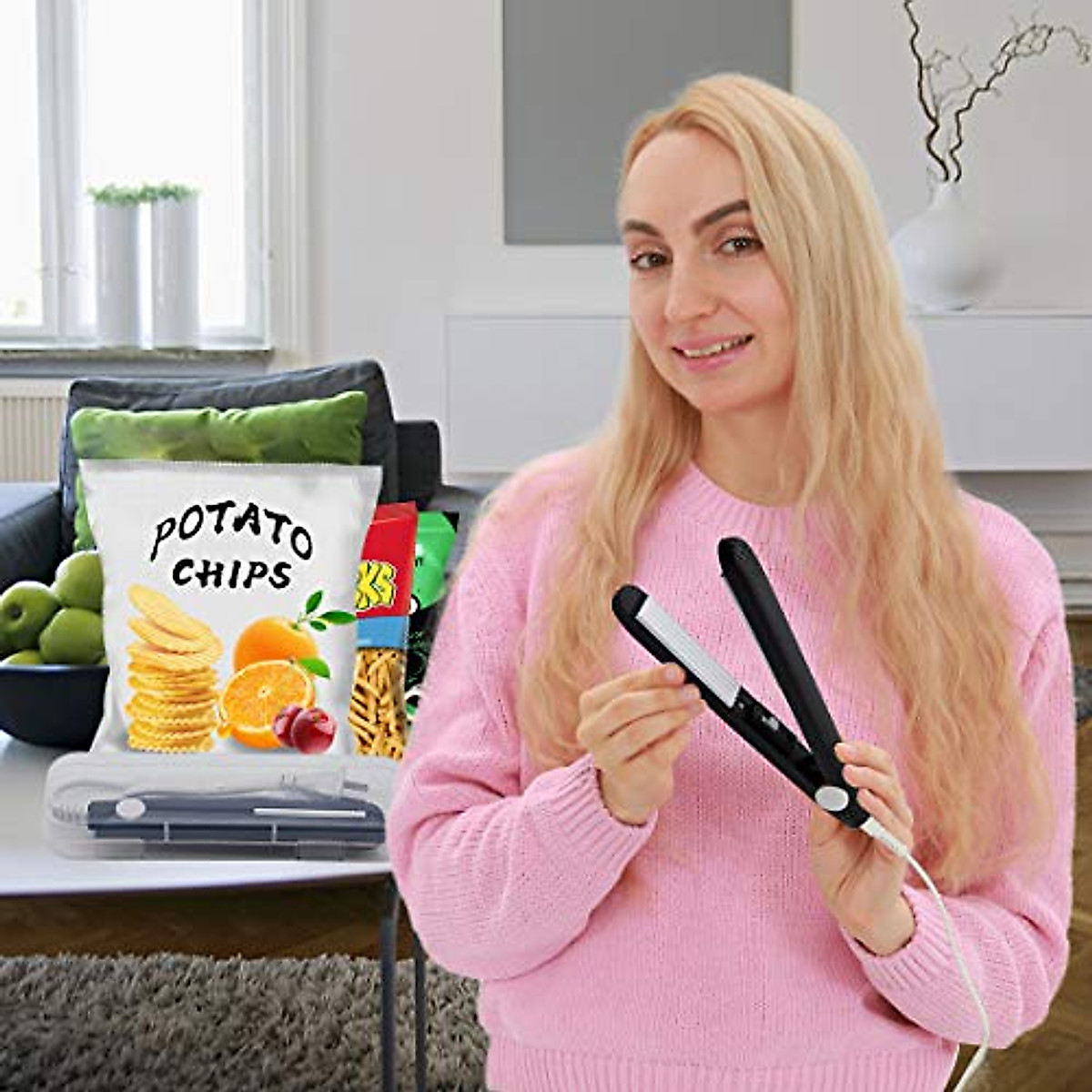 Bag Sealer,Chip Bag Sealer,Heat Sealer,Bag Sealer Heat Seal,TCDO Handheld Bag Sealer for food Storage,Portable Sealer Machine for Plastic Bags,Snack Bags,Vacuum Food Bag (Dark Black)