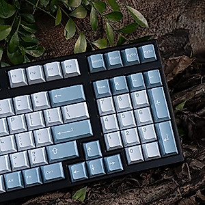 mintcaps Dreams Blue White Keycaps Set 121 Keys Cherry Profile Doubleshot Custom Keycaps for Cherry MX Gateron Kailh Switches Mechanical Keyboards