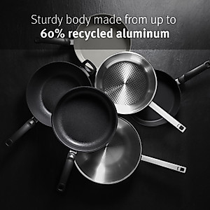 Fissler Adamant Non-Stick Serving Pan - 9.5" - German Quality - Induction Cooktop Compatible - Ovenproof Up to 450 F - Easy to Clean - Stainless Steel Handles