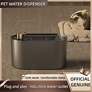 Dog Water Fountain, Whisper Quiet 101oz Cat Fountain Pet Water Fountain, Dog Drinking Bowl, Water Fountain for Cats Inside, Dog Water Dispenser with LED Light, w/ 1 Cat Waterer Filter