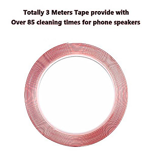 Loirtlluy Cell Phone Cleaning Kit Accessories, Cleaner Tape for Phone Speaker and Receiver, Cleaning Stickers Dust Remover Compatible with Airpods, Samsung, iPhone, Pixel, Mobile Phone