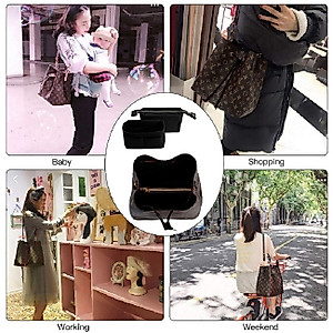 ZTUJO Purse Organizer,Bag Organizer,Insert purse organizer with 2 packs in one set fit NeoNoe Noé Series perfectly (Black)