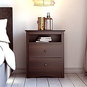 Prepac Fremont 5-Drawer Chest and 2 Drawer Nightstand, Espresso Finish