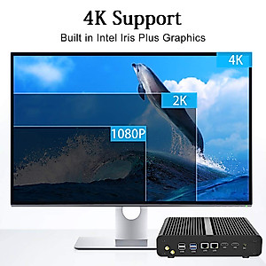 msecore Mini Desktop PC/HTPC, i7-1065G7 (up to 3.90GHz) Computer, 16G DDR4| 256G SSD, 2*HDMI, Support 4K, Dual Monitor, Dual NIC, Windows 11 Pro