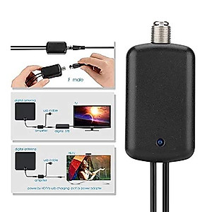25dB TV Antenna Signal Amplifier Receiver, USB Digital TV Television Antenna