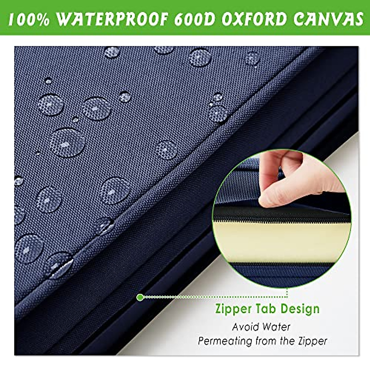 RYB HOME Outdoor Patio Cushion Covers 24"x24", Fade Resistant Fabric Sun-Proof & Waterproof Durable Slipcover for Outdoor Couch Chair Sofa Bench, Navy Blue, 4 Pieces, Covers Only