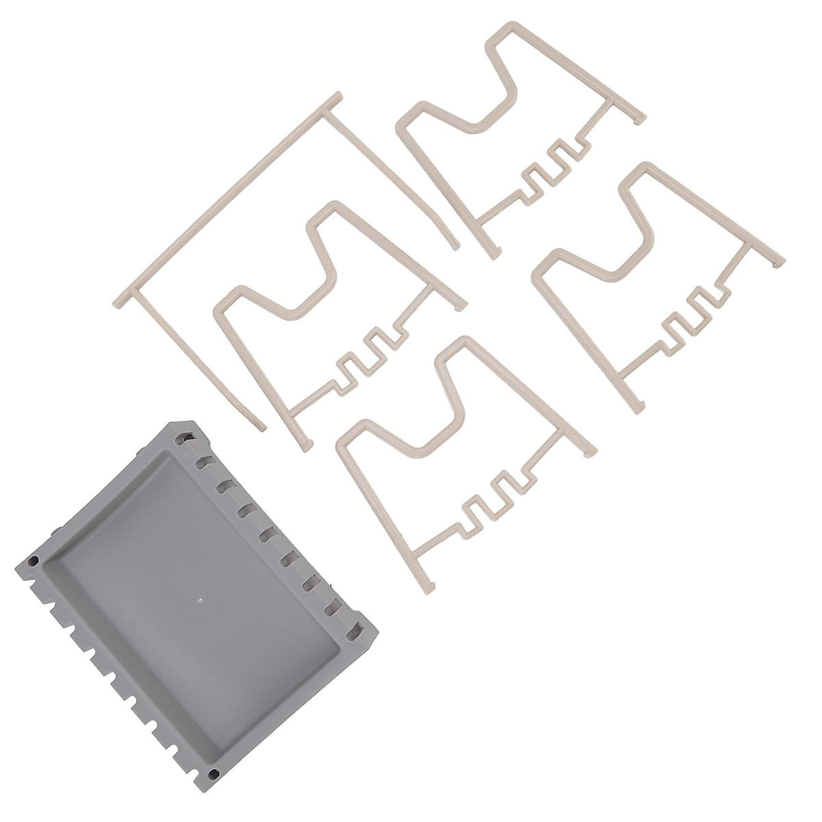 Orenic Pot Lid Organizer, Multifunction Pot Lid Holder Rack for Cabinet, Space Saving Pan Organizer with Non-slip Base for Kitchen Storage (B)