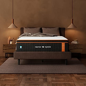 Nectar Premier Copper Hybrid Cal King Mattress 14 Inch - Medium Firm Memory Foam - Steel Springs - Dual Action Cooling Technology - 365-Night Trial - Forever Warranty, White