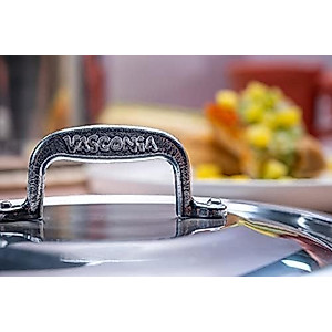 Vasconia Steamer Pot with Tray and Aluminum Lid – Multi-Purpose Aluminum Large Stock Pot for Tamales, Seafood, Vegetables Soup Pot – 5.3-Quart Stove