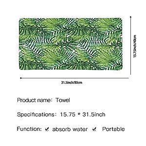 niBBuns Nature Theme,Hand Towels,Premium Quality Microfiber Face Cloths,Autumn Tree Branches Leaves Print,Highly Absorbent and Soft Feel Fingertip Towels,Orange,15.75x31.5in