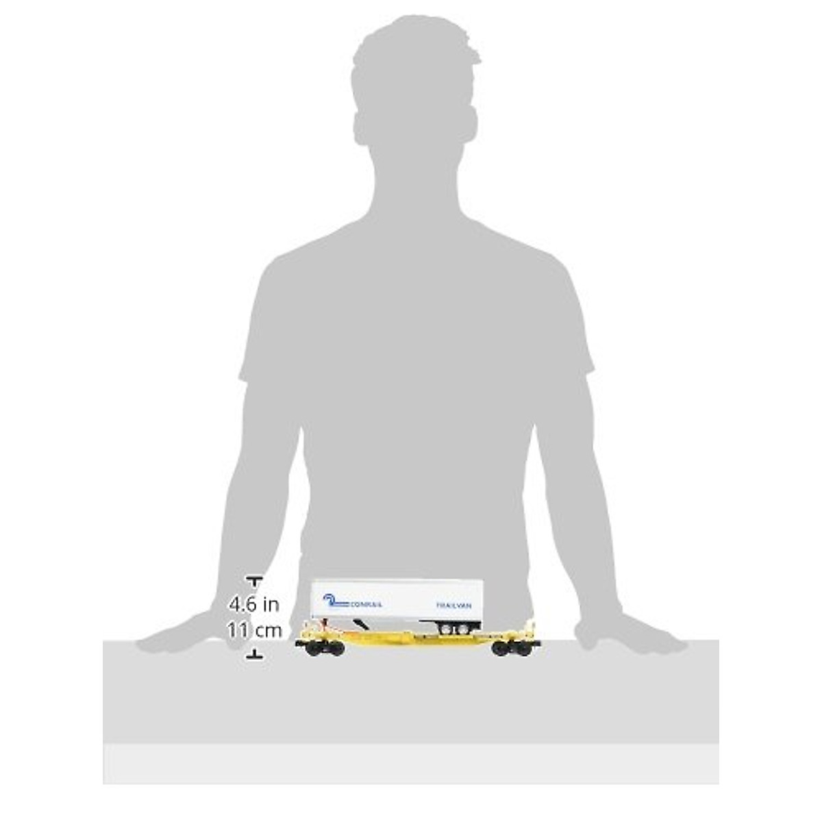 Bachmann Industries Front Runner Intermodal Car with Trailer Conrail O Scale Train