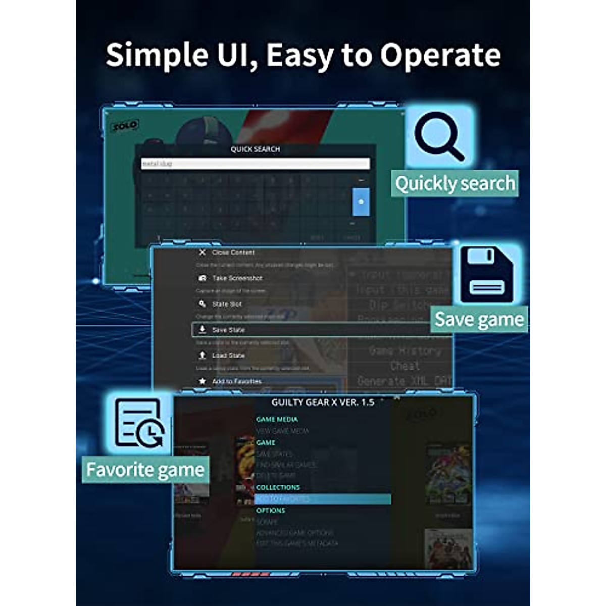 Retro Game Console with Built in 49,159 Classic Games, Emulator Console Plug and Play Video Games for TV, 110000+ Free Game Resources, Video Game Console Compatible with MAME/Atari/PSP etc, 4K HD
