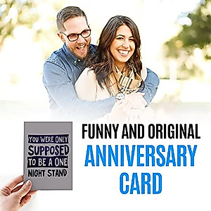 Funny anniversary card for him or her with envelope | Fun and joke present for birthday for husband or wife | Naughty card for Valentine’s Day | Dirty love card for boyfriend or girlfriend