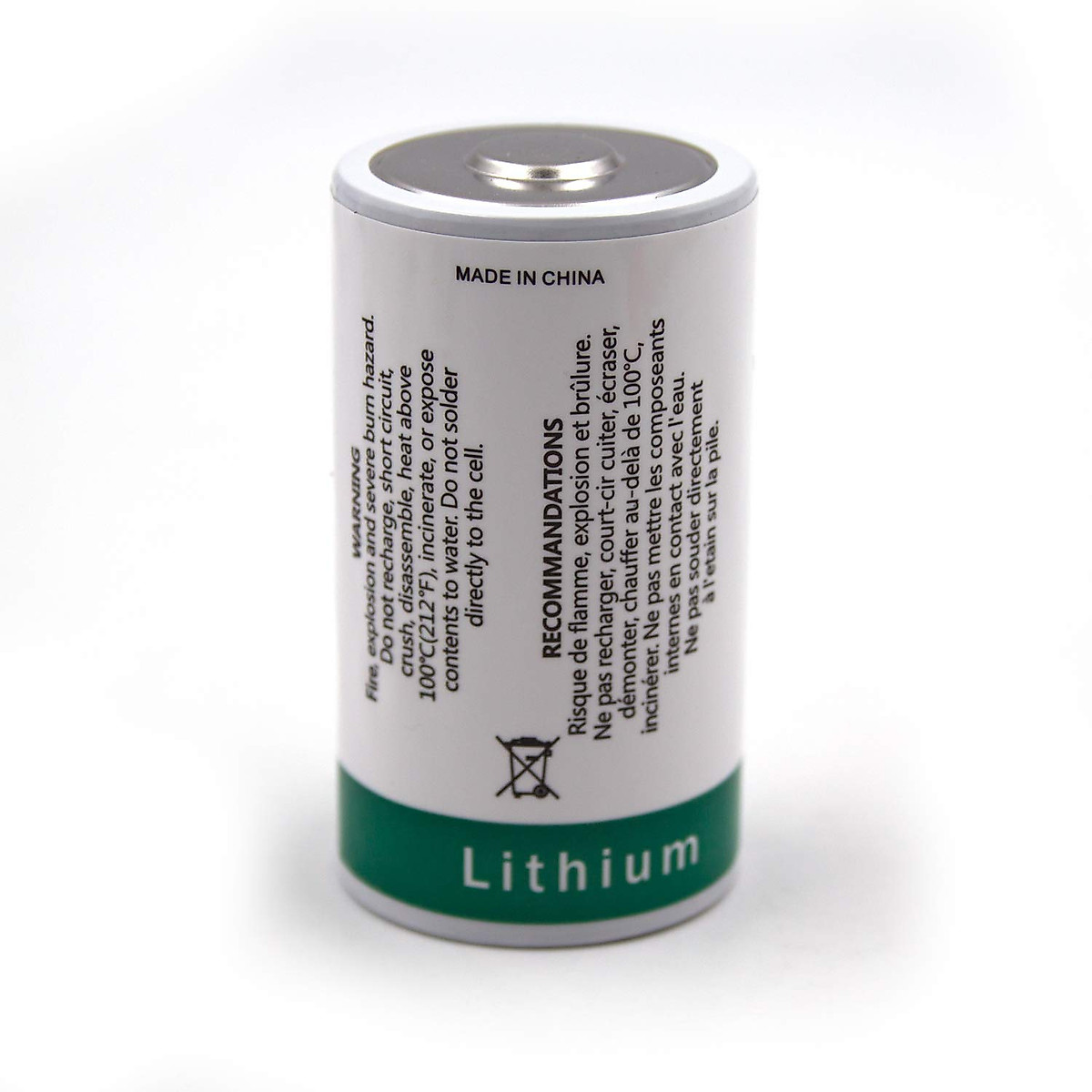 YUTSUJO (2-Pack) 3.6V 13Ah LSH20 D Size Lithium Thionyl Chloride Battery, Raised Positive and Flat Negative