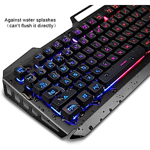 HJJWL Gaming Keyboard and Mouse, Gaming Keyboard and Mouse Wired Keyboard with Backlight Keyboard Silent Gaming Mouse Set for PC Laptop