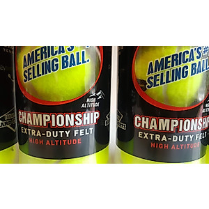Penn High Altitude Tennis Balls Championship – 6 Pack 18 Balls Yellow - USTA & ITF Approved - Official Ball of The United States Tennis Association Leagues - Natural Rubber for consistent Play