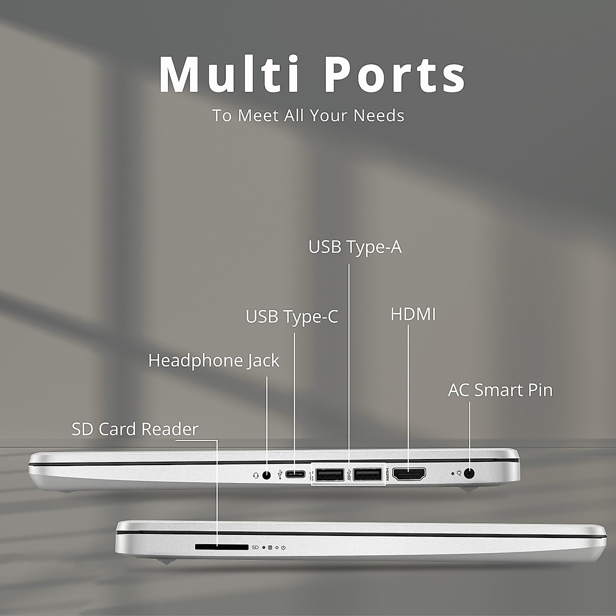 2022 HP Stream 14" HD Laptop, AMD Athlon Silver 3050U Processor, 8GB RAM, 256GB SSD , 720p HD Webcam, AMD Radeon Graphics, Bluetooth, Windows 10 Home, Silver, 32GB SnowBell USB Card
