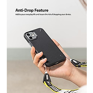 Ringke Shoulder Strap [Phone Lanyard] Designed for Camera Strap and Phone Strap, Adjustable Sturdy Universal Crossbody Strap Compatible with Camera and Phone Case - Ticket Band Black