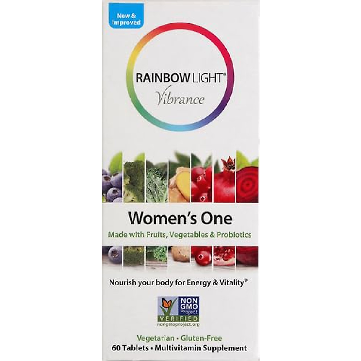 Rainbow Light Womens One High-Potency Daily Multivitamin, Womens Multivitamin Provides High-Potency Immune Support, With Vitamin C, Biotin and Ashwagandha, Vegetarian, 60 Count