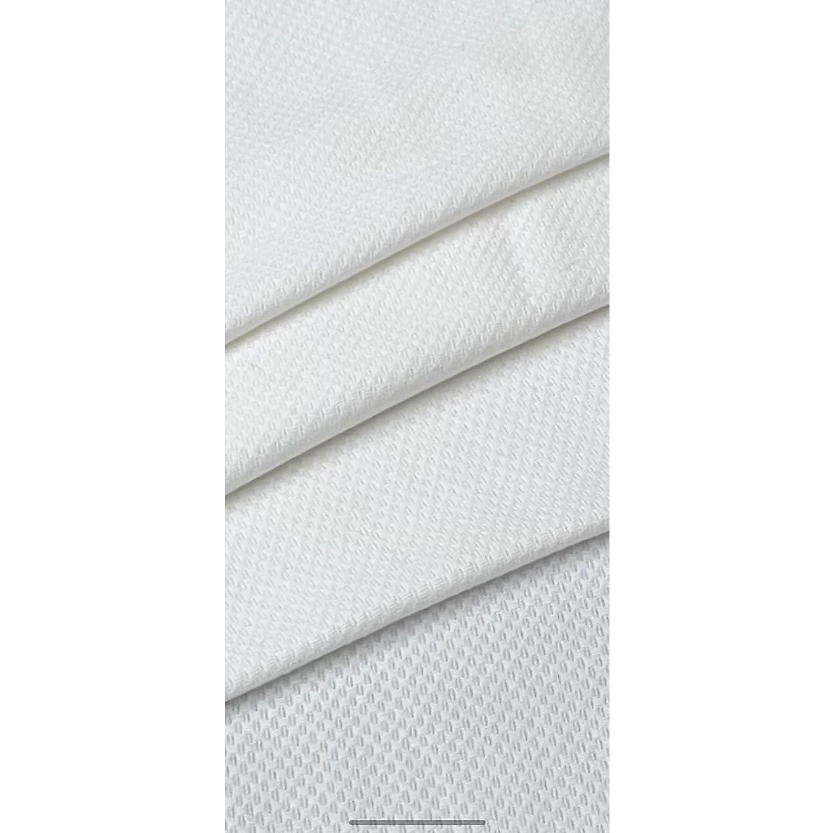 Tuva Textile 10 Yards Bolt of White Cotton Pique Fabric-Bird Eye Style