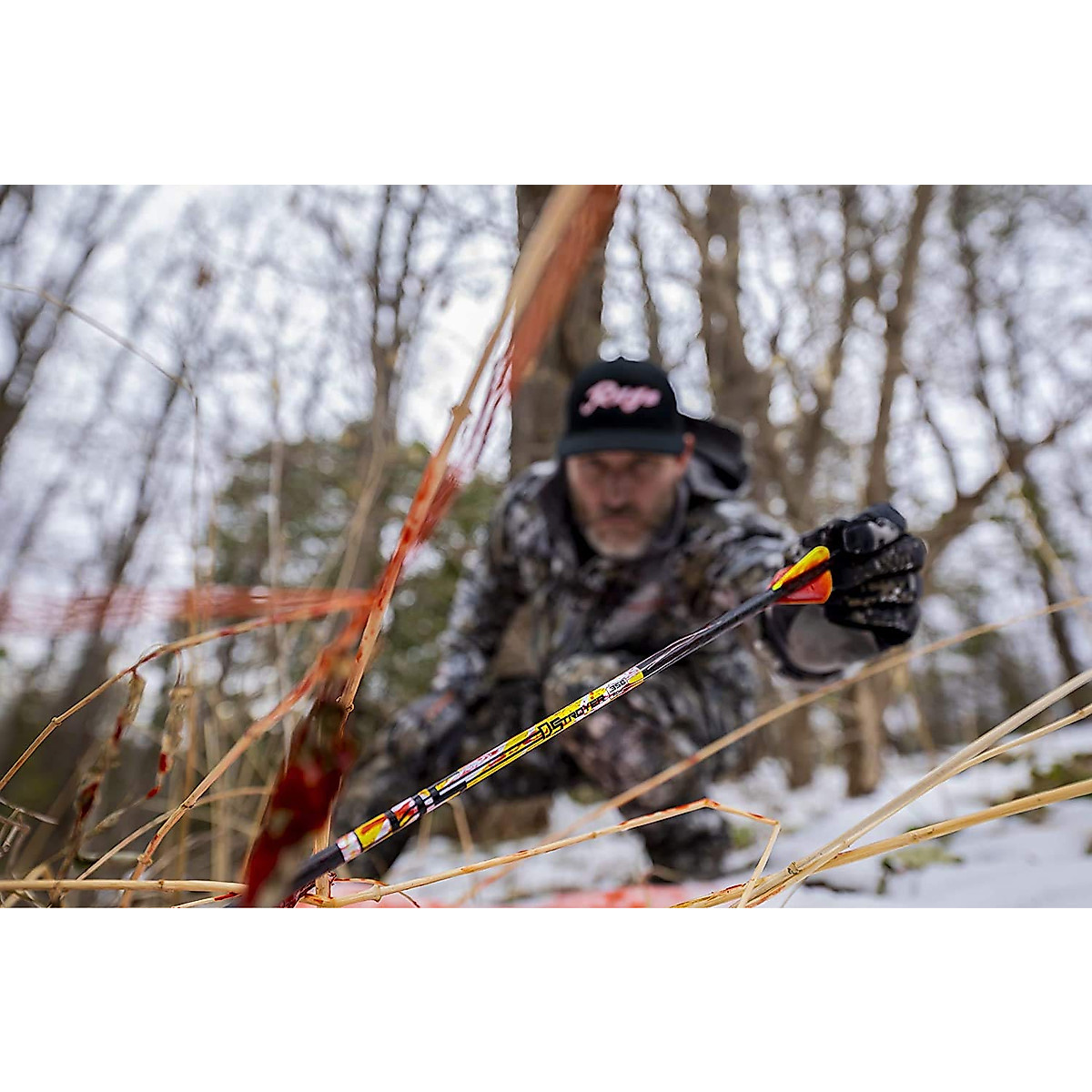 Carbon Express D-Stroyer Hunting Arrow Shafts, 12-Pack, High Modulus Carbon Weave, Dual Spine Weight Forward Technology, Laser Checked, Length 31.5” - 350, 400, or 500 Spine