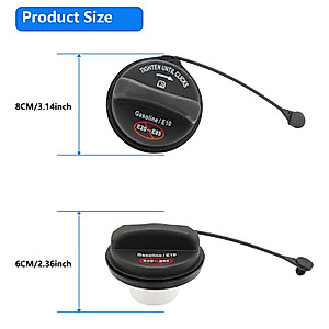FC1079 Gas Cap Replacement for 2004-2009 F150 Fuel Cap Replacment Compatible with 2009-2021 F250 F350, 2008-2013 Mustang, 2006-2009 Fusion Replace F1080 Automotive Replacement Fuel Tank Caps