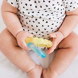 Cool Nature Teether (2 Pack)-Yellow/Aqua Set