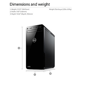 Dell XPS 8930 Tower Desktop - 8th Gen. Intel Core i7-8700 16GB DDR4 Memory, 2TB SATA Hard Drive, 4GB Nvidia GeForce GTX 1050Ti Windows 10 Black (Renewed)