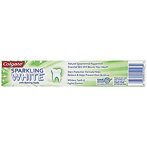 Colgate Sparkling White Gel Toothpaste, Mint Zing, 2.5 Ounce (Pack of 6)