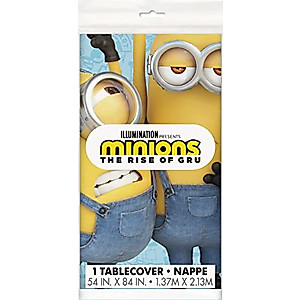 Minions 2 Despicable Me Birthday Party Supplies and Decorations For 16 Guests Paper Plates Napkins Cups Table Cover and Yellow Plastic Cutlery Set