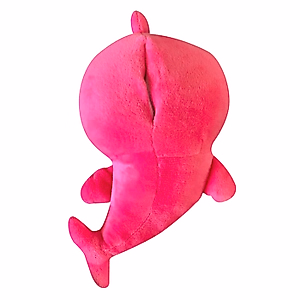 Children's Soft Plush Toy Shark with Music Singing & Lights, The Best Gift for Boys and Girls (Pink), 12 inches