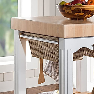 Powell Furniture Kitchen Island, White, 30" x 30" x 36.1/4"