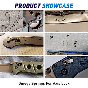 4 Pairs Omega Replacement Springs for Axis Lock Benchmade 940/535/ 555/556/ 557/707/ 533/ Hogue k390/ Griptillian Mini/Adamas