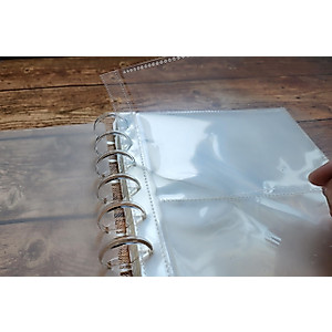 Disc Bound Sticker Storage and Photo Album with Double Sided 4x6 Pockets