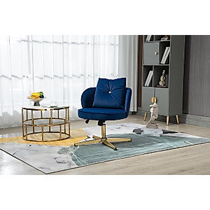 COOLMORE Home Office Desk Chair, Vanity Chair, Modern Adjustable Home Computer Executive Chair Swivel Task Chair for Small Space, Living Room, Make-up, Studying