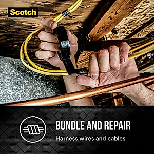 Scotch 3M 700 Electrical Tape, 3/4 in x 66 ft x 7 mil, High-Quality Vinyl Insulating Tape for Excellent Mechanical Protection, for Primary Insulation Up to 600V, for Indoor and Outdoor Use (03429NA)