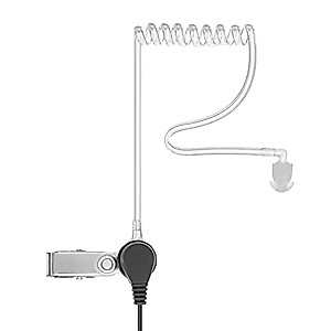 KANMIT Kenwood Earpiece Headset for Baofeng Walkie Talkie uv-5r uv-9r bf-888s bf-f8hp tk-2202 tk-2402 tk-3402 nx-200 nx-320 Icom Retevis Radio with Covert Acoustic Tube Earphone and PTT mic (2 Pack)