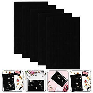 Beavorty Black Foam Jewelry Inserts 3pcs Black Velvets Ring Earring Display Tray Sponge Pad Jewelry Inserts Holder for Jewelry Display Retail Showcase Box