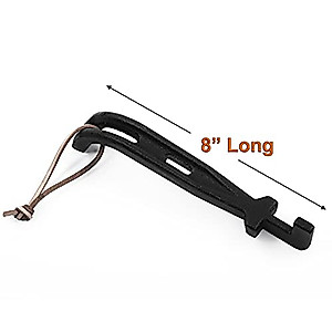 DELSbbq Cast Iron Barbecue Universal Grid Lifter, 8 inch Long hot Surfaces handling Lifter Gripper for Most Charcoal Grills and Gas Grills