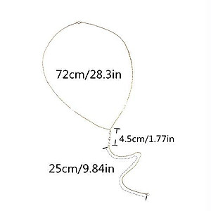 Artmiss Wedding Backdorp Necklace Crystal Gold Y Necklace Long Chain for Women and Brides