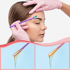 8 Pcs Hair Waxing Removal Beauty Tools Kit Include Hair Wax Cleansing Spatulas Waxing Applicator Silicone Stir Sticks Large Area Hard Wax Sticks Silicone Scraper for Hair Removal Waxing Beauty Makeup