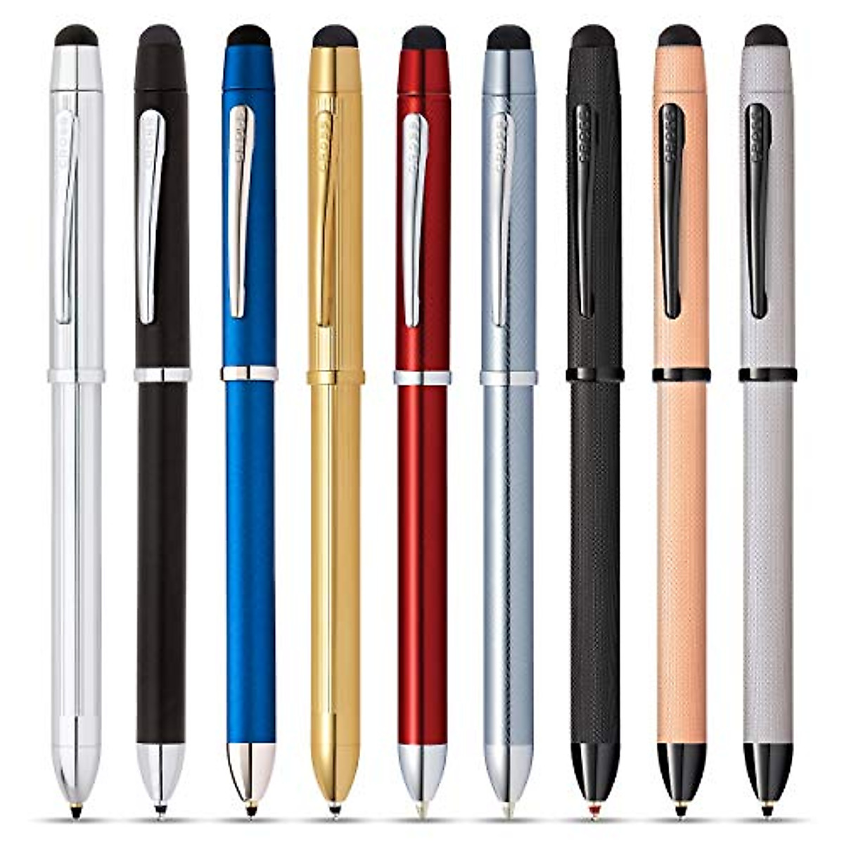 Cross Tech3+ Engraved Refillable Multi-Function Ballpoint Pen with Stylus, Medium Ballpen And Pencil, Includes Premium Gift Box - Satin Black