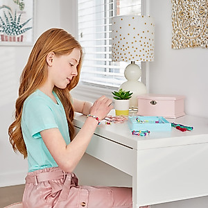 Make It Real - Good Vibes Bracelets Kit - DIY Charm Bracelet Making Kit with Case - Friendship Bracelet Kit with Beads, Charms & Thread - Arts & Crafts Bead Kit for Girls - Makes 5 Bracelets