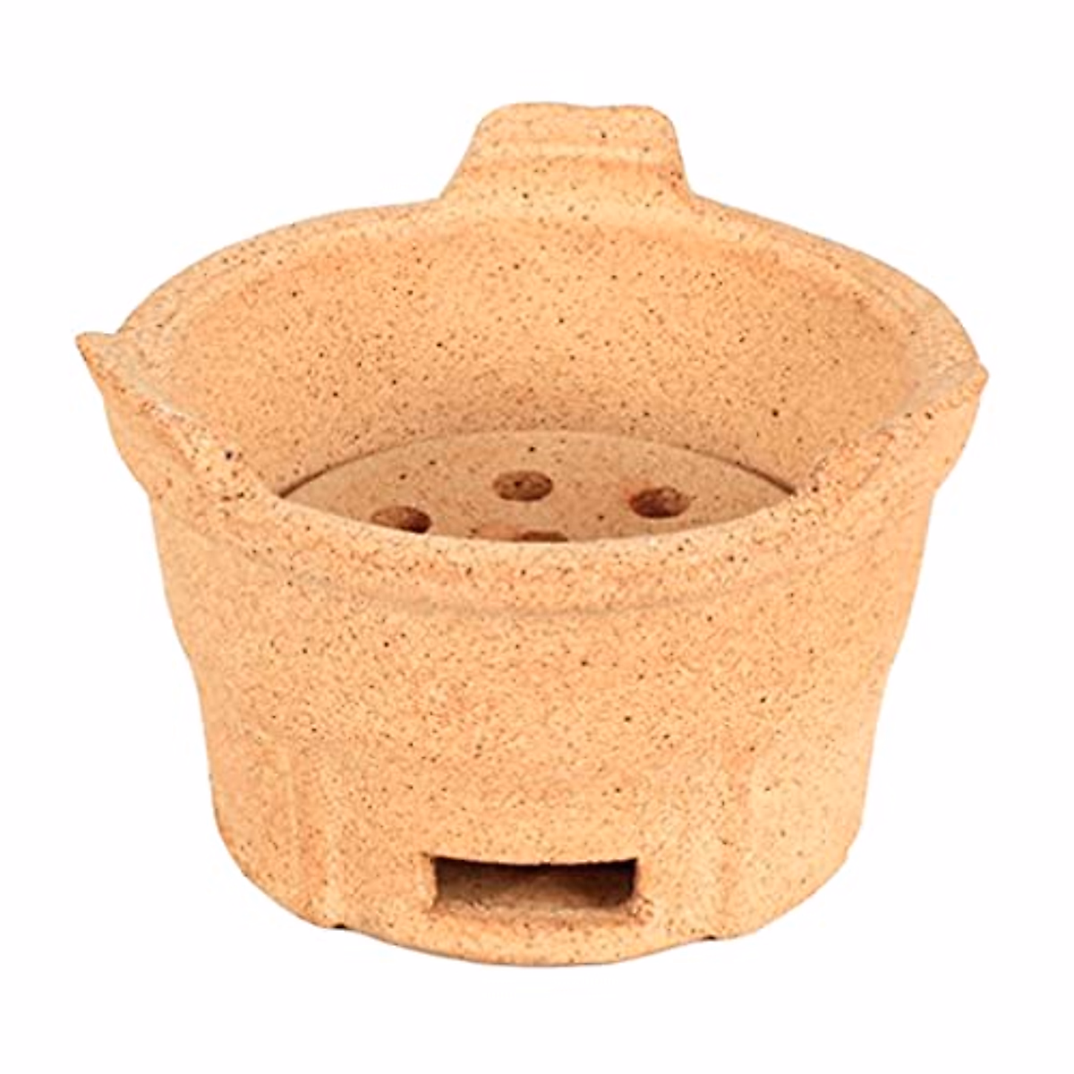 Yardwe Charcoal Konro Grill Old- Fashioned Clay Stove Crude Pottery Barbecue Stove Portable BBQ Camping Grill for Outdoor Picnic Travel (6.3 x 4.9 Inch)