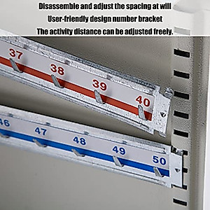 200 Position Adjustable Key Cabinet Lock Box Wall Mounted Stainless Steel Key Organizer with Hooks and Markable Key Number Plate (Color : Silver, Size : 200)