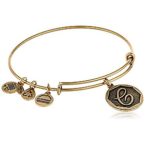 Alex and Ani Rafaelian Gold-Tone Initial "C" Expandable Wire Bangle Bracelet, 2.5"